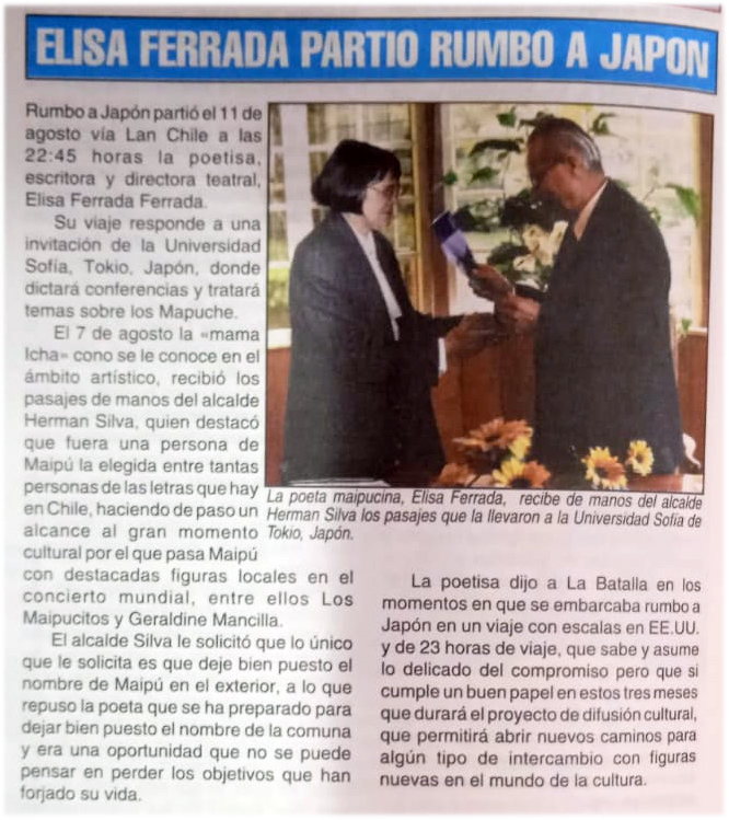 ELISA FERRADA A SUS 92 AÑOS SIGUE VIGENTE